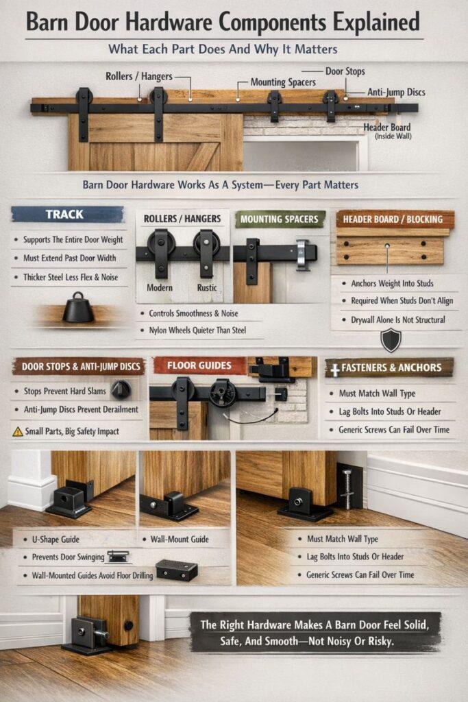Barn Door Hardware Components: What Each Part Really Does