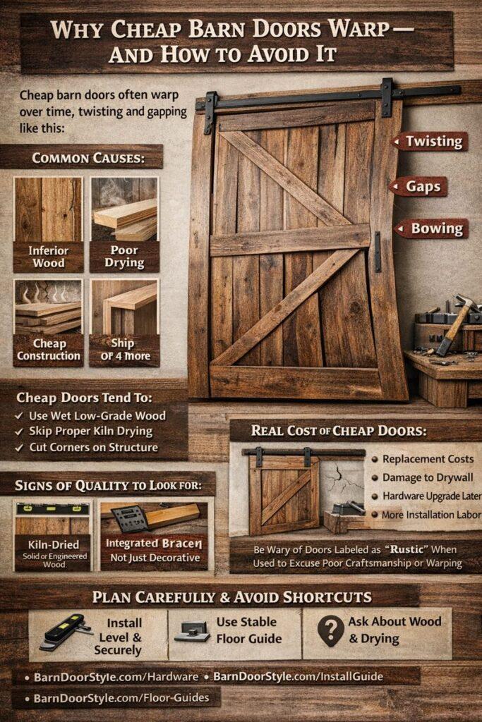 Why Cheap Barn Doors Warp—and How to Avoid It
